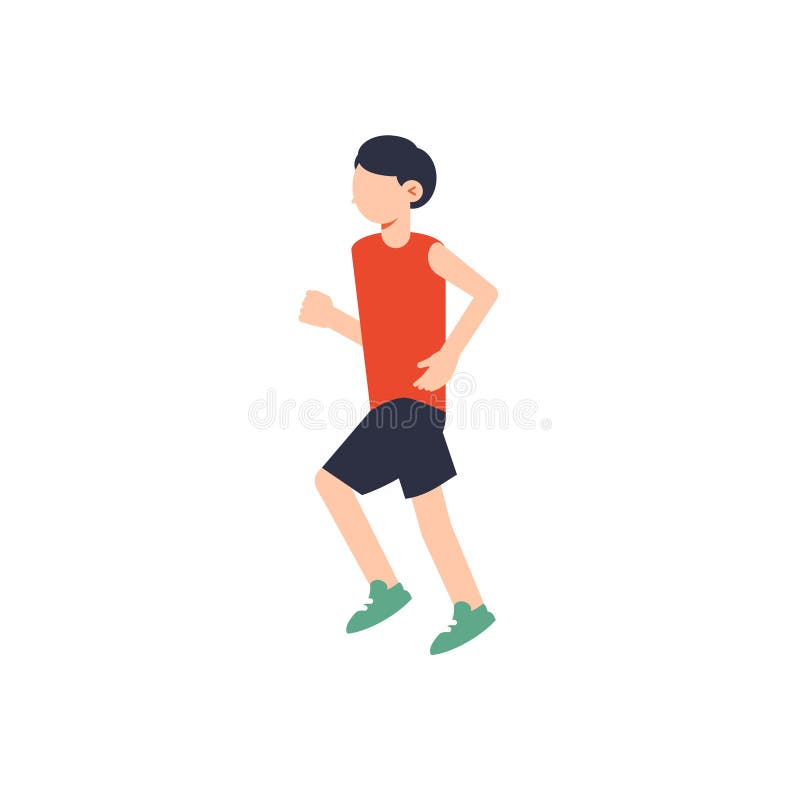 Boy Jogging Illustration stock illustration. Illustration of fitness ...