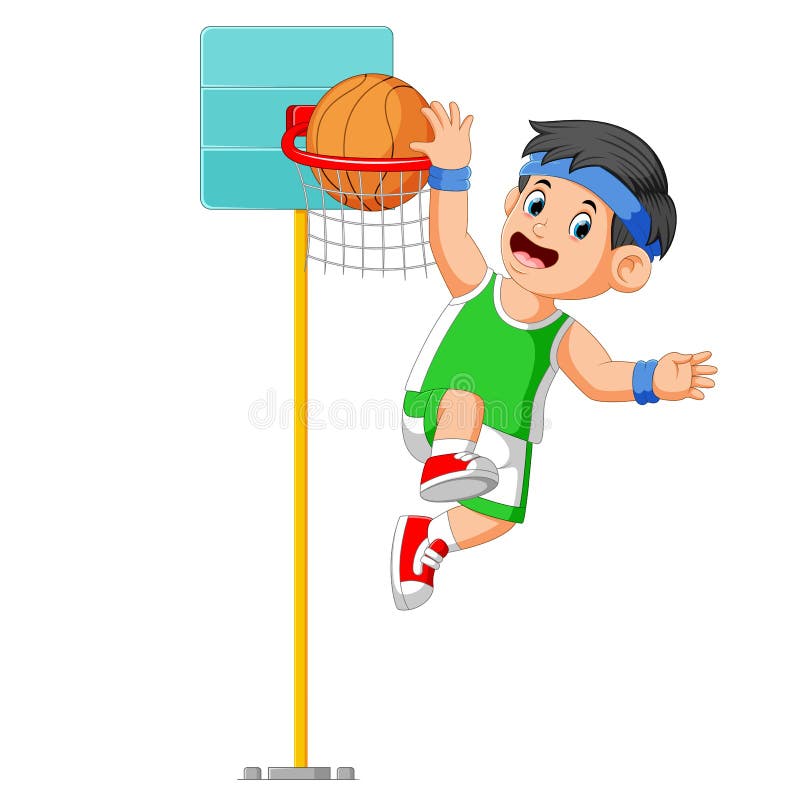 Basketball Player Cartoon Dunking Basketball Stock Illustrations – 209 ...