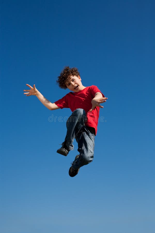 Boy Jumping stock photo. Image of industry, backdrop - 48891298