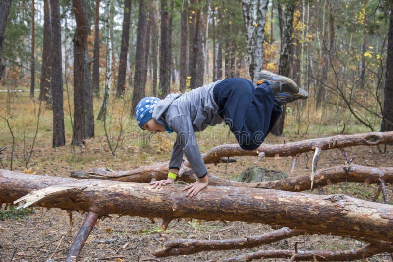 Child Jumping Over Log Stock Photos - Free & Royalty-Free Stock Photos ...