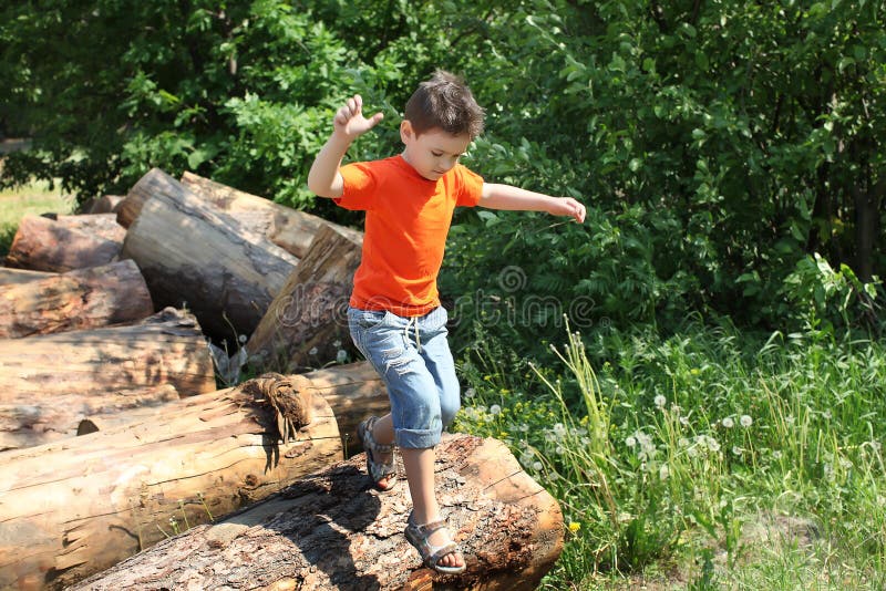 Boy Jumping Over Logs Stock Photos - Free & Royalty-Free Stock Photos ...