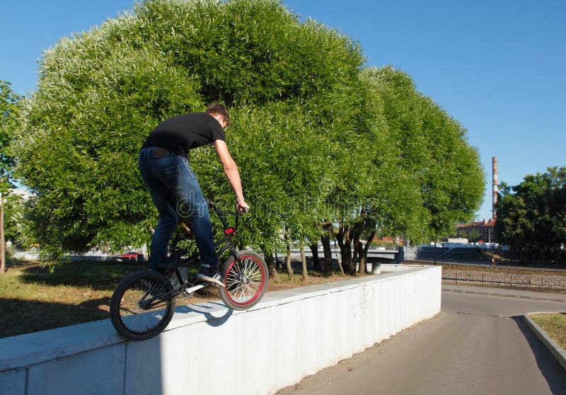 BMX Vertical Flying Stunt editorial stock photo. Image of person - 16917388