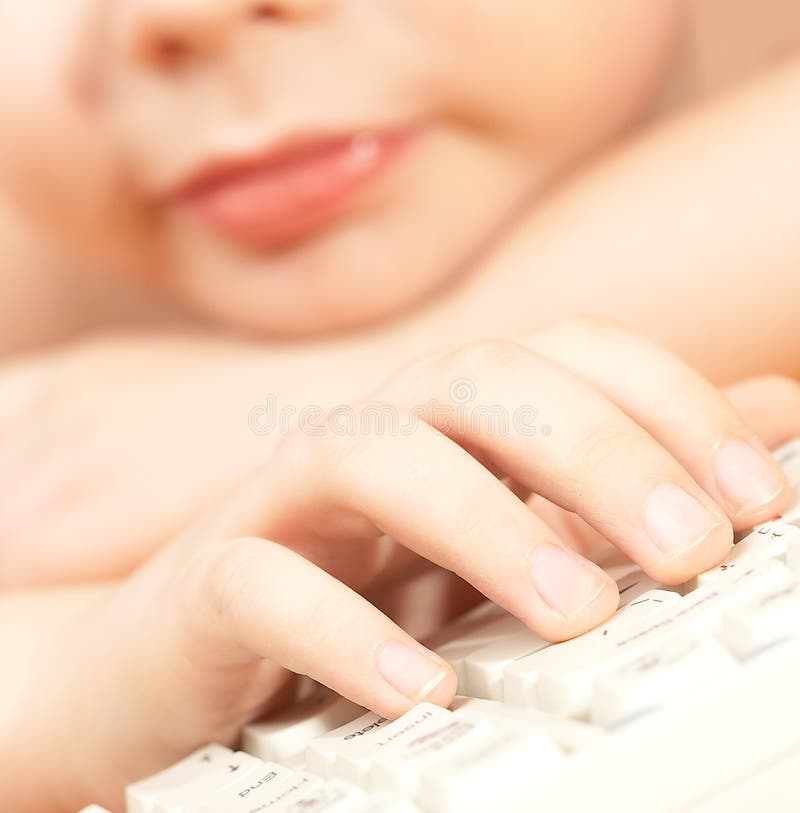 The boy with the keyboard. stock photo. Image of keyboard - 2208444
