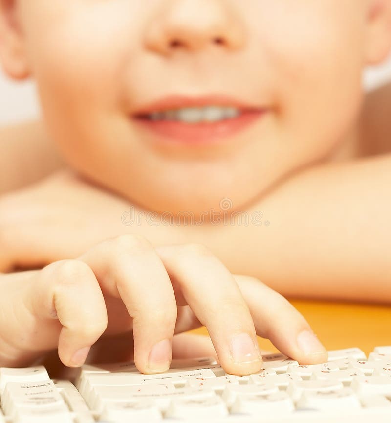 The boy with the keyboard stock image. Image of babies - 2317413