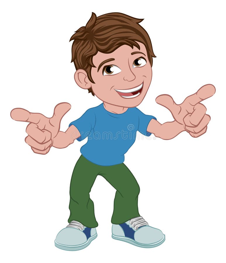 Boy Kid Cartoon Child Character Pointing Stock Vector - Illustration of ... Boy Kid Cartoon Child Character Pointing Stock Vector - Illustration of ...