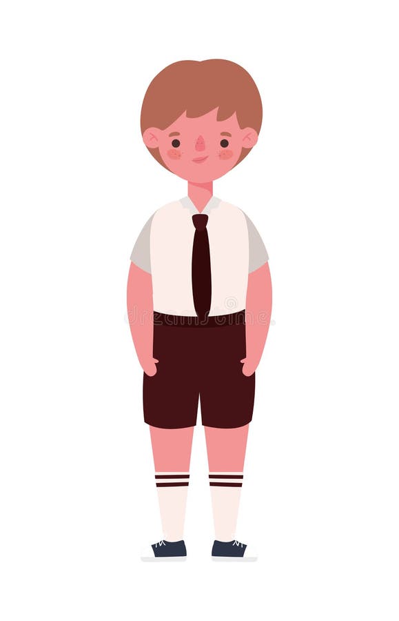 Boy Kid Cartoon with Uniform Vector Design Stock Vector - Illustration ...