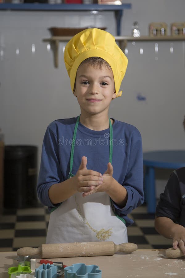 Boy in the kitchen stock image. Image of cook, cooking - 50430681