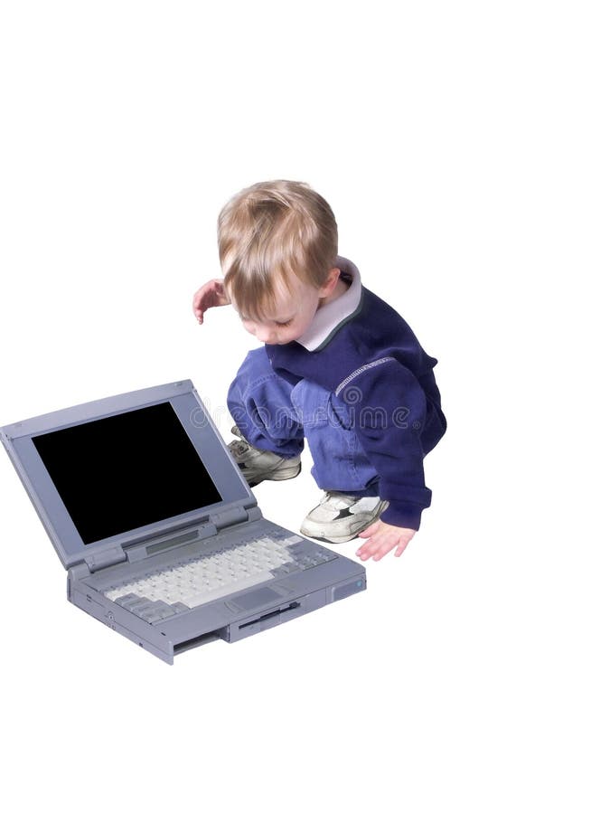 Boy and laptop stock photo. Image of laptop, adorable, human - 134544