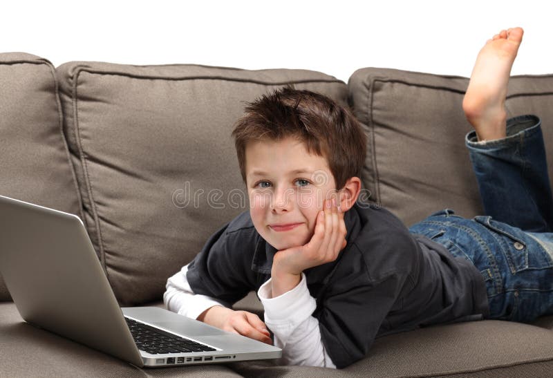 Boy with laptop stock photo. Image of fresh, look, cute - 18484884
