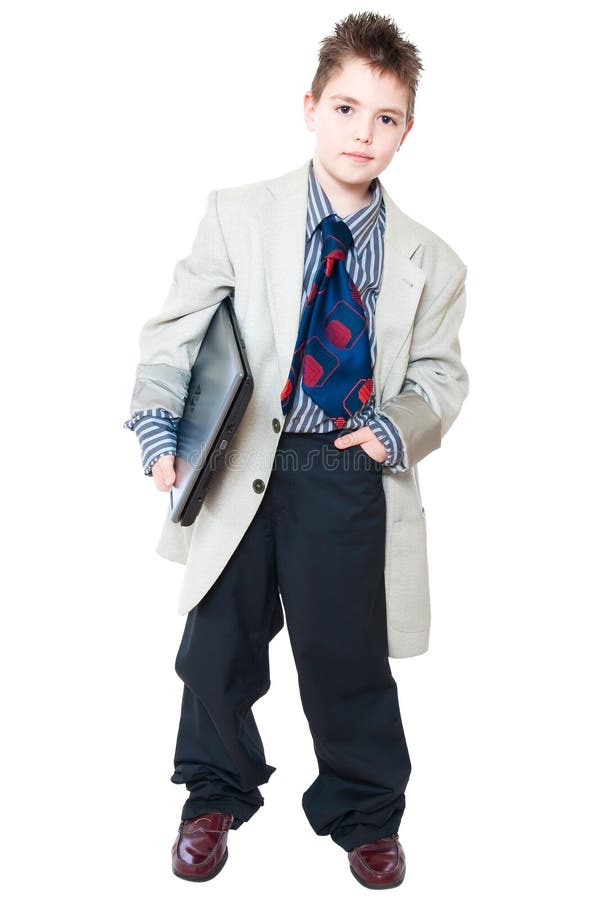 Boy and laptop stock image. Image of office, businessman - 19072231