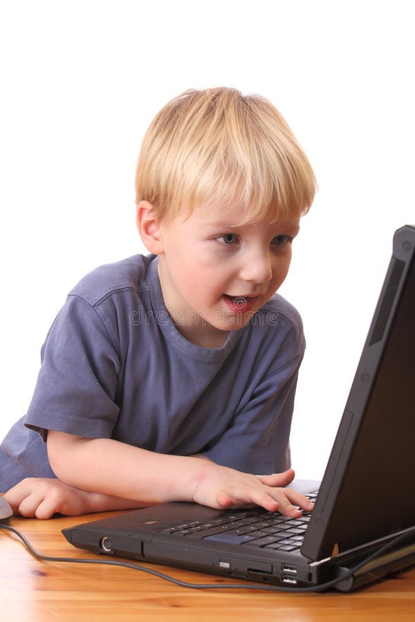 Boy with laptop stock photo. Image of happy, business - 22972838