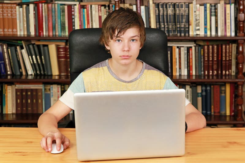 Boy with laptop stock image. Image of computer, technology - 28367915