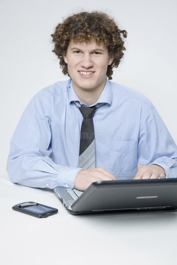 Boy / laptop / white stock image. Image of face, pocket - 324907