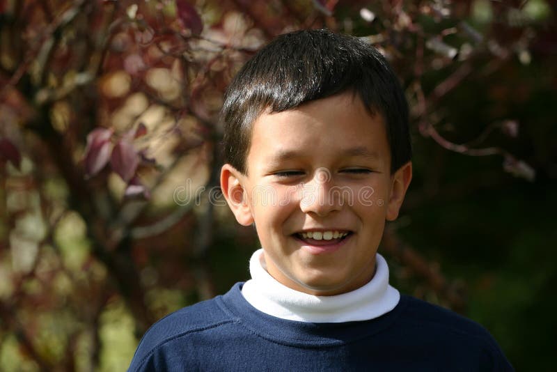 Boy Furtive Look stock image. Image of portrait, outdoors - 357695