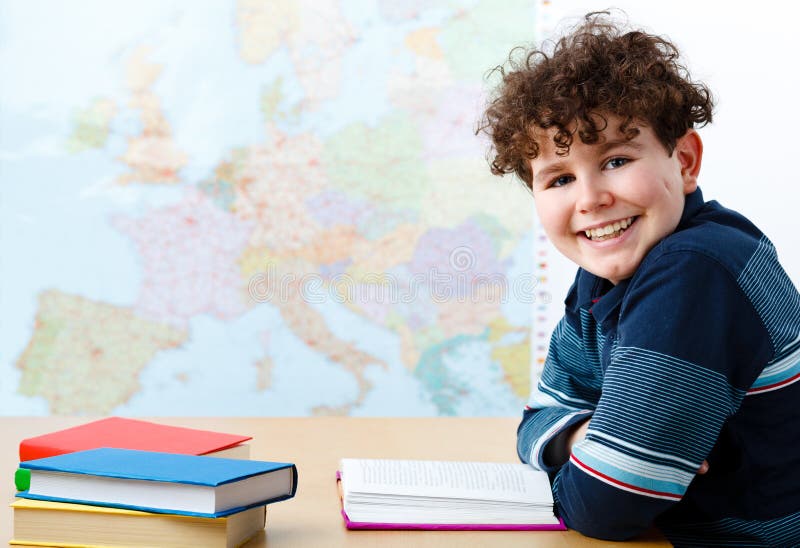 Boy learning stock photo. Image of child, homework, classroom - 19295888