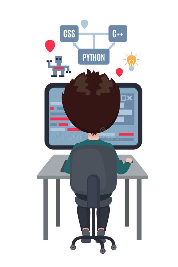 Kid Coding Stock Illustrations – 845 Kid Coding Stock Illustrations ...