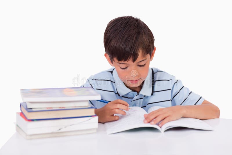 Boy reading stock image. Image of little, learning, boys - 4771667