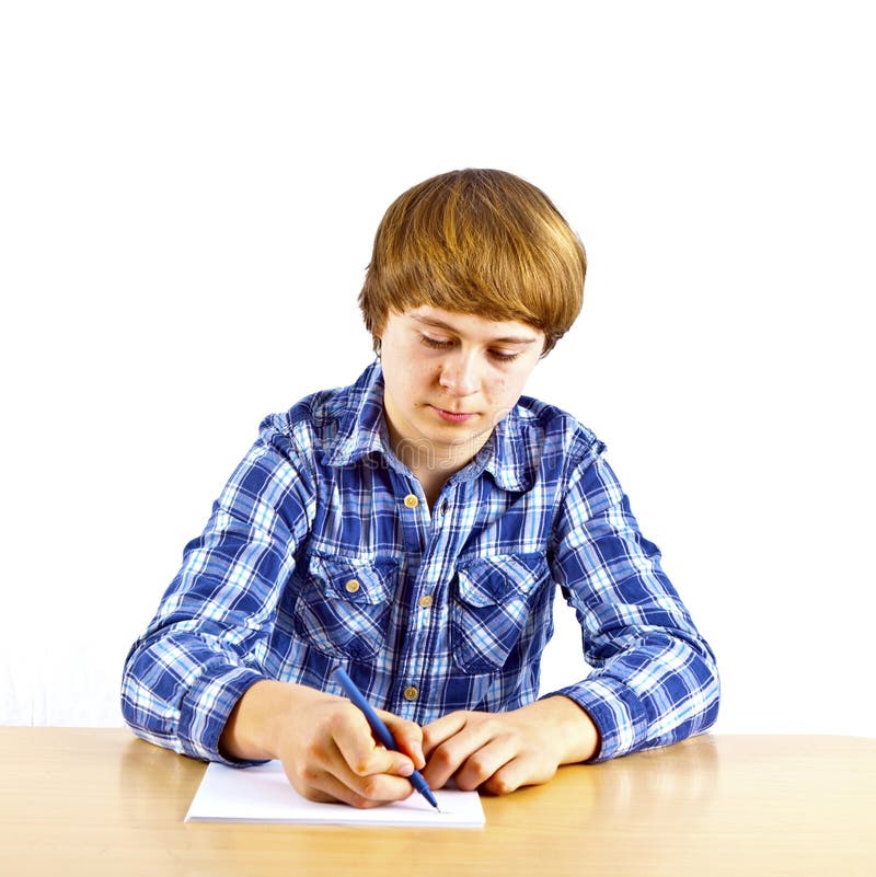 Boy learning for school stock image. Image of pupil, scholar - 23523905