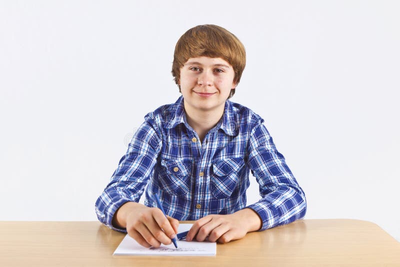 Boy learning for school stock image. Image of scholar - 23523925