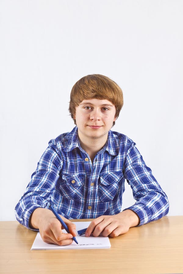 Boy learning for school stock image. Image of background - 23523927