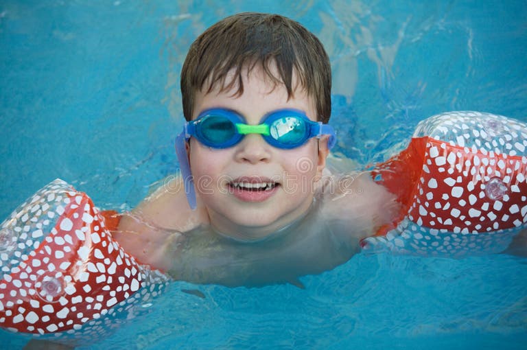 Boy learning to swim stock image. Image of caucasian, learning - 2828341