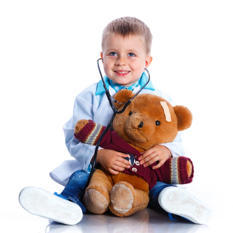 Little cute doctor stock photo. Image of pediatric, childhood - 63501788