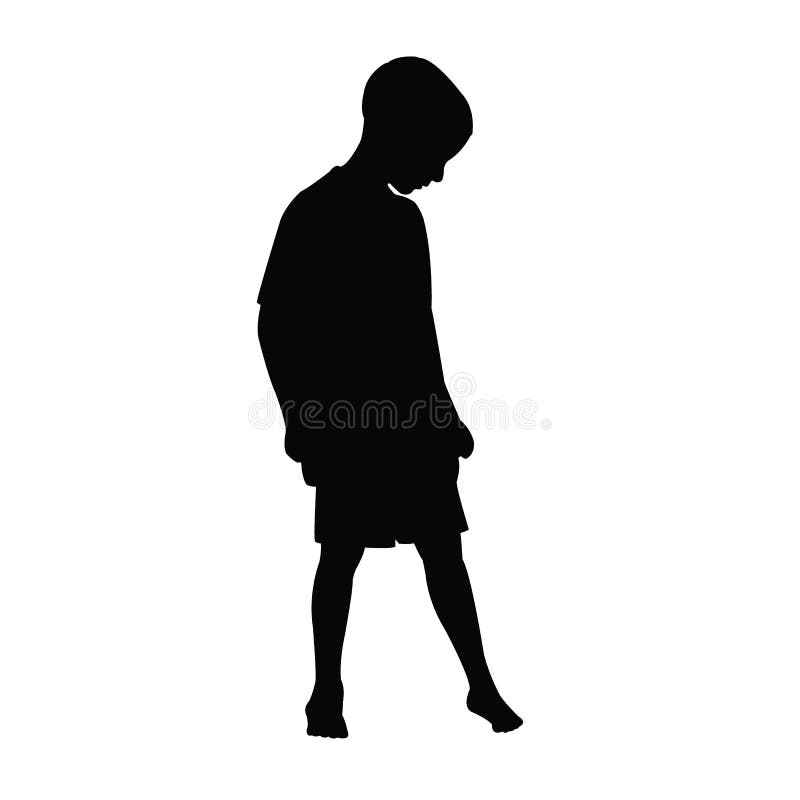 Kid Looking Down Vector Stock Illustrations – 290 Kid Looking Down ...