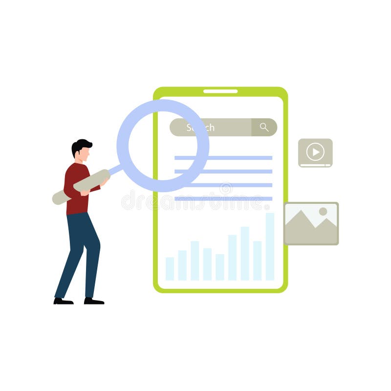 A Boy is Looking for a Graph of the Advertising Business Stock ...