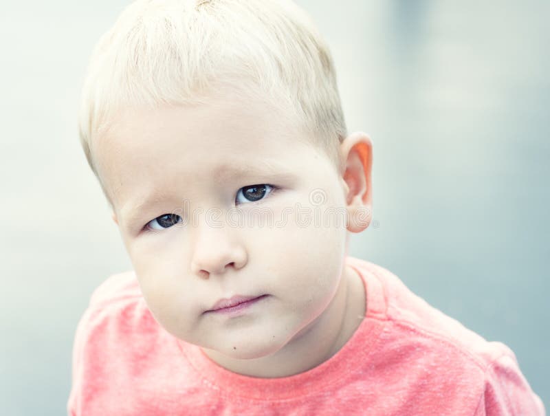 Boy Looking. High Key Portrait Stock Photo - Image of people, closeup ...