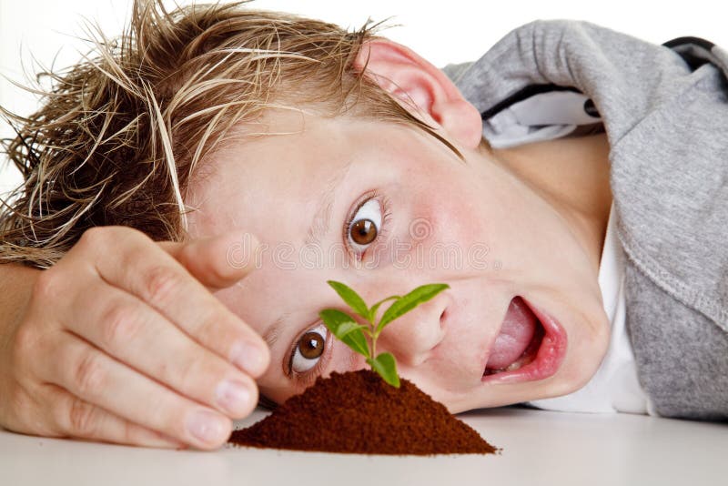 Boy Looking through Binoculars Stock Photo - Image of caucasian ...