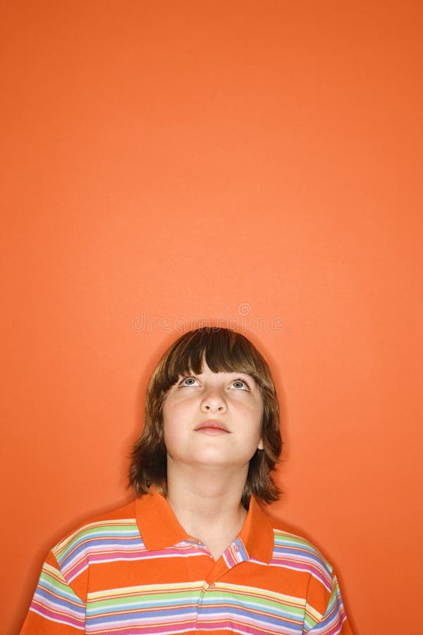 Young Boy Looking Up stock photo. Image of looking, light - 2550704
