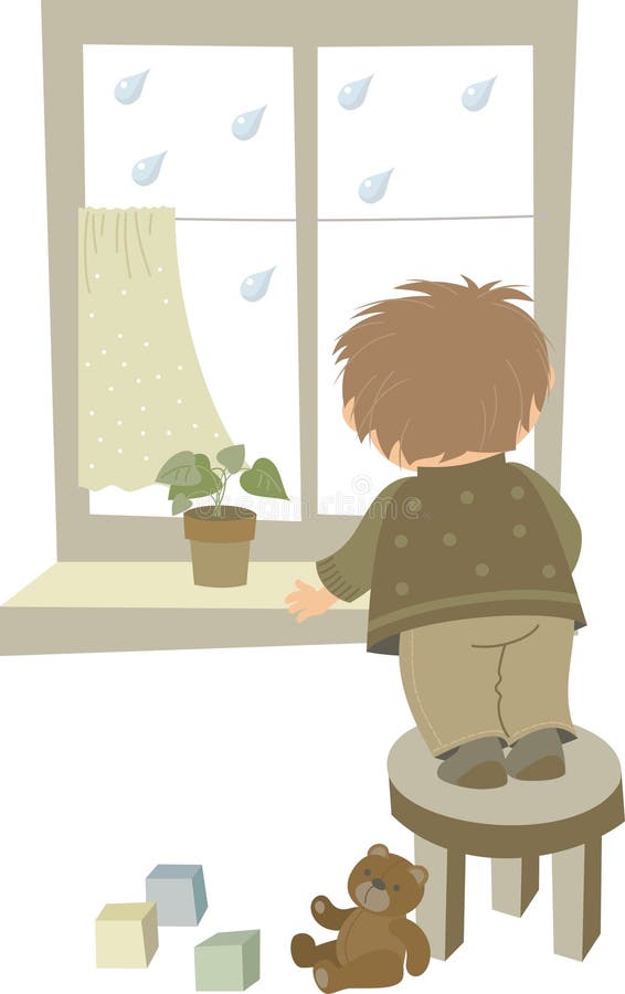Child Rain Window Stock Illustrations – 181 Child Rain Window Stock ...