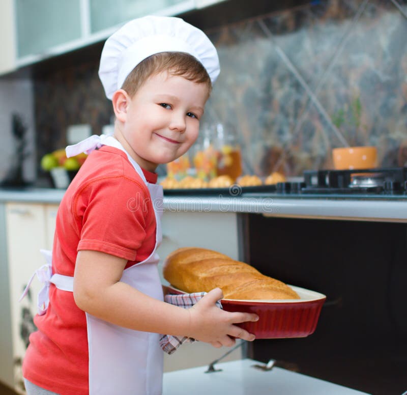 Boy making bread stock photo. Image of child, kids, food - 52520358