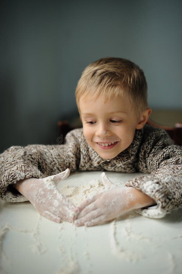 A boy in the kitchen stock image. Image of beautiful - 102351225