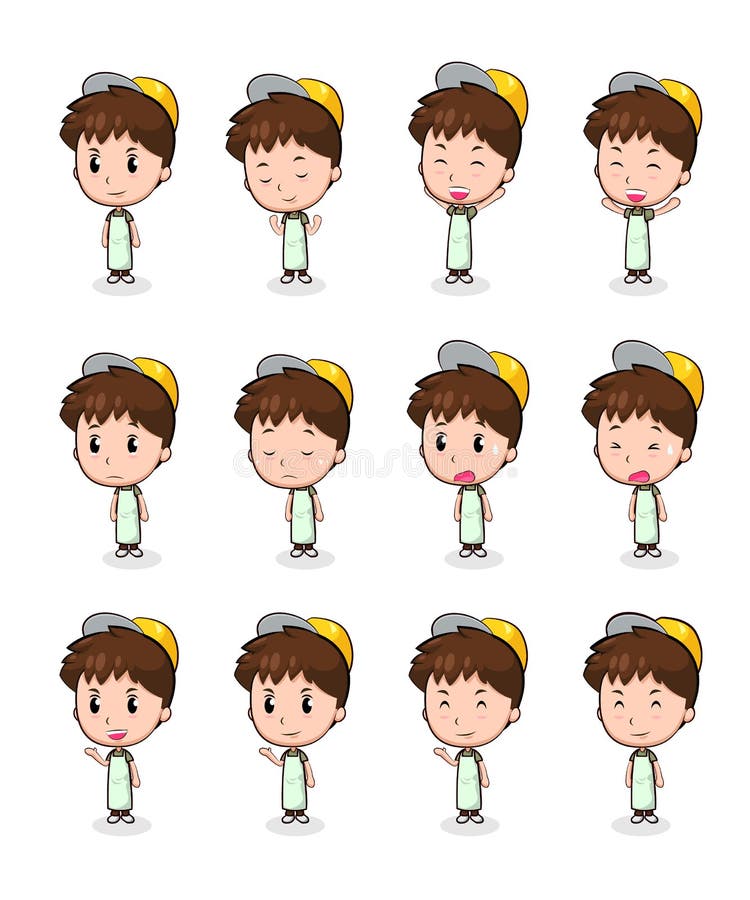 Boy in many actions. stock illustration. Illustration of child - 77653583