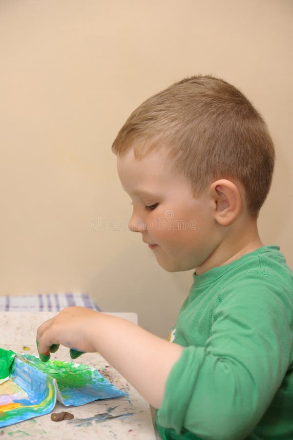 Boy master from the paper stock image. Image of hand - 75060779