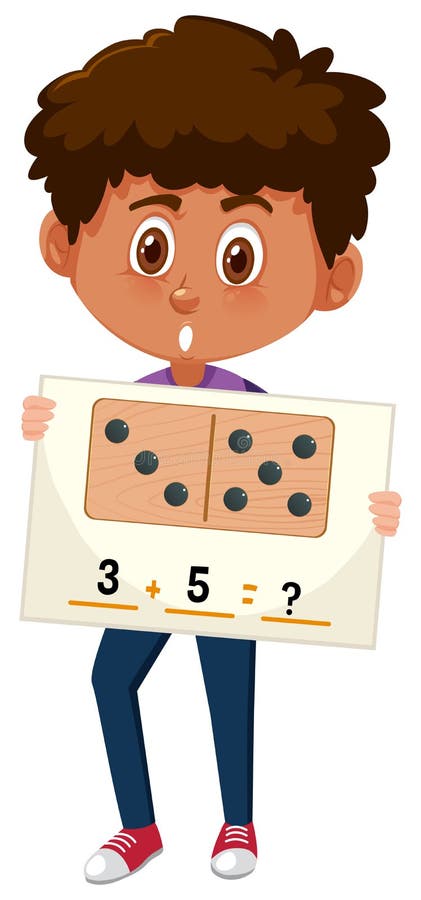 Boy with math question stock vector. Illustration of solution - 149494302