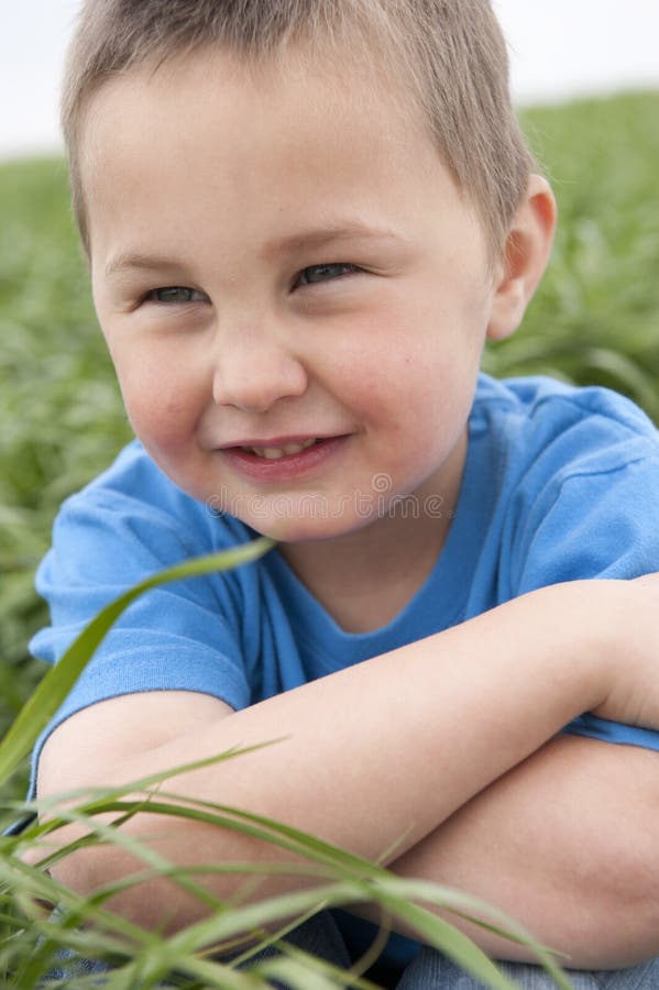 Boy in meadow stock image. Image of grass, green, boys - 24441795