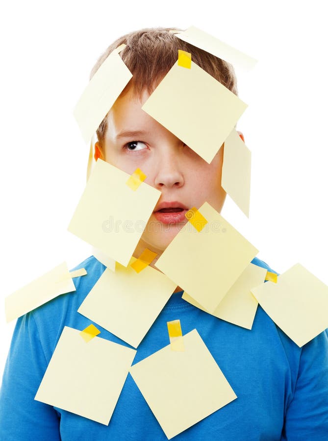 Boy Memo Posts His Face Stock Photos - Free & Royalty-Free Stock Photos ...