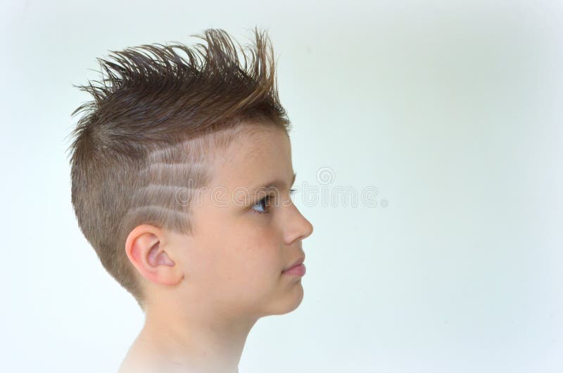 Little boy with mohawk stock photo. Image of headshot - 9226310