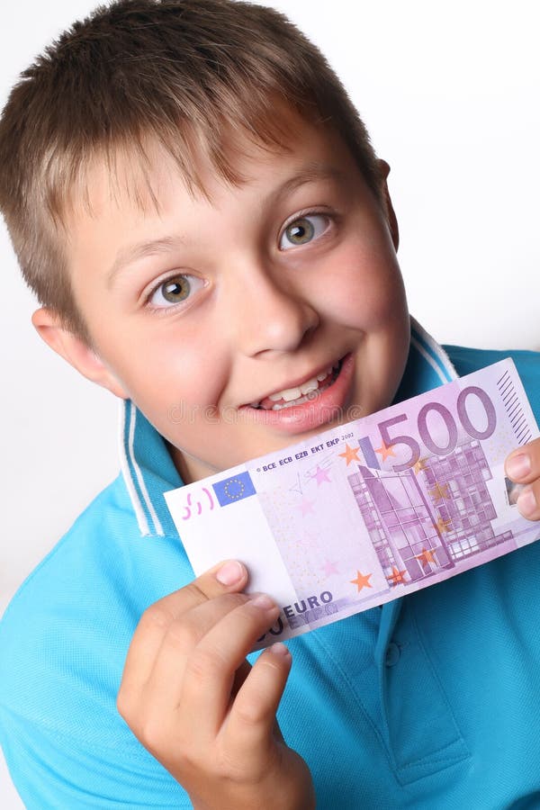 Boy and money stock photo. Image of enjoyment, consumer - 26084166