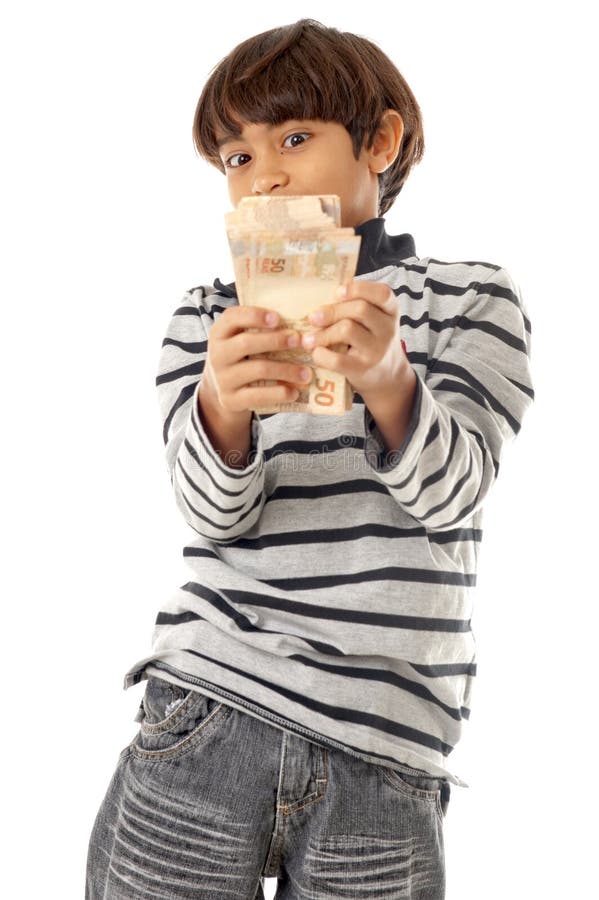 Boy and Money stock image. Image of fifty, smile, rich - 44001611