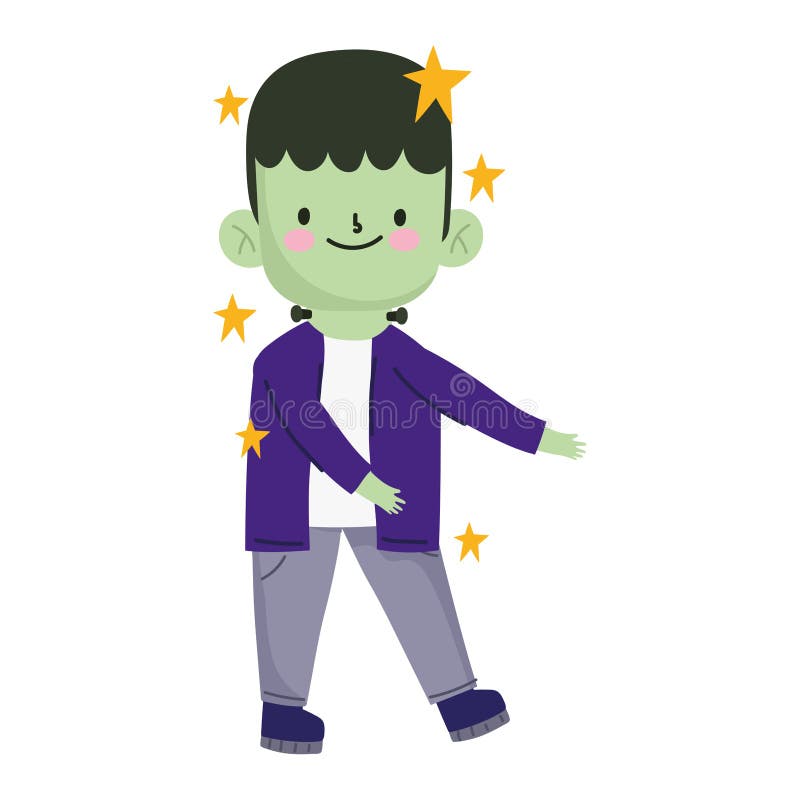 Boy in monster costume stock vector. Illustration of humor - 228831115