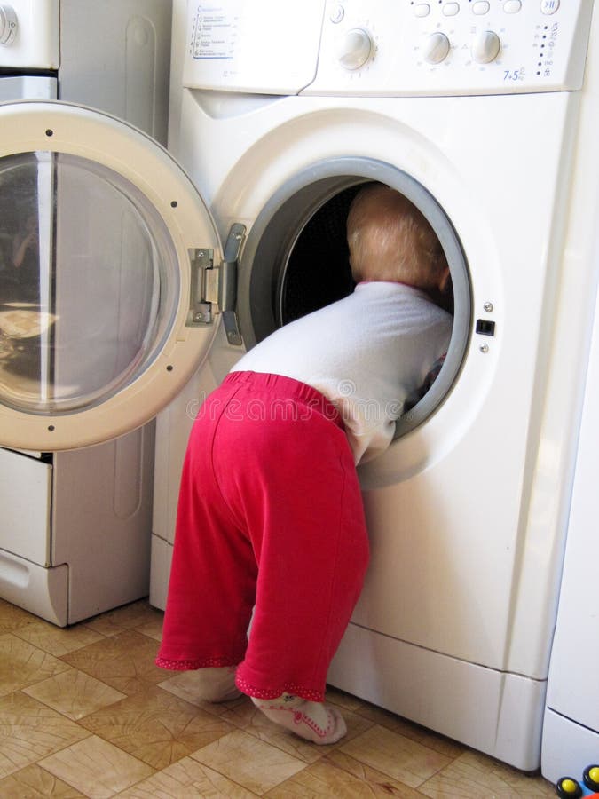 The boy mother`s helper stock image. Image of hands, door - 92822633