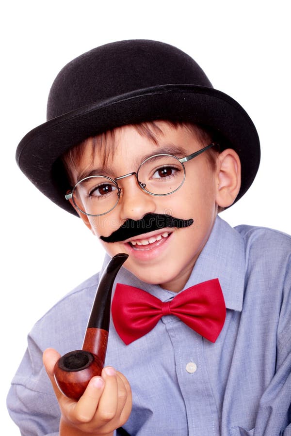 Boy and mustache stock photo. Image of young, portrait - 34439524
