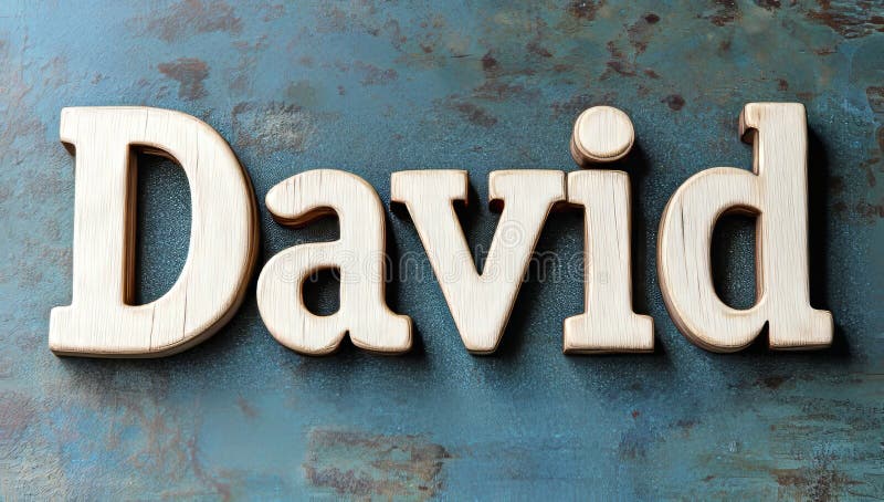 A Boy Named David, with a White Name, Against a Blurred, Glittering ...