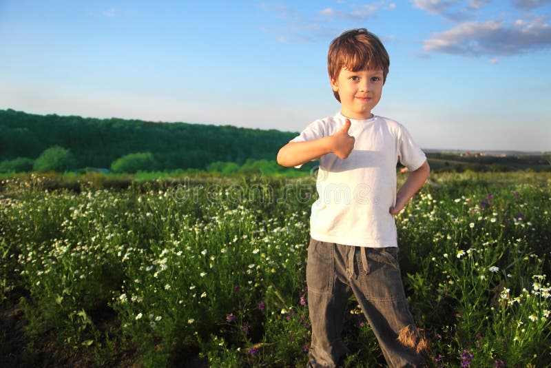 Boy in nature stock image. Image of love, cute, cheerful - 50027087