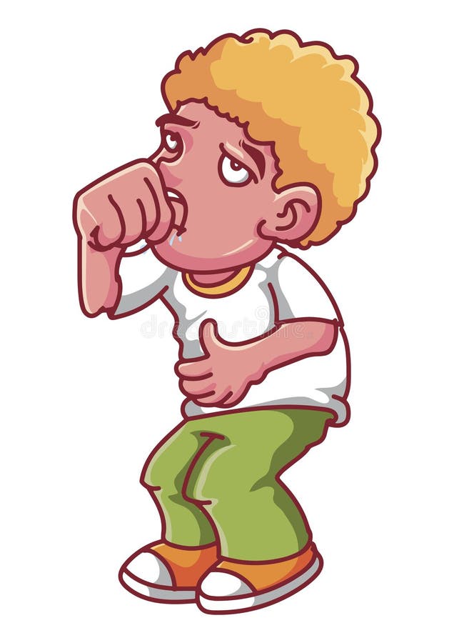 Boy with Nausea Concept. Vector Illustration Decorative Design Stock ...