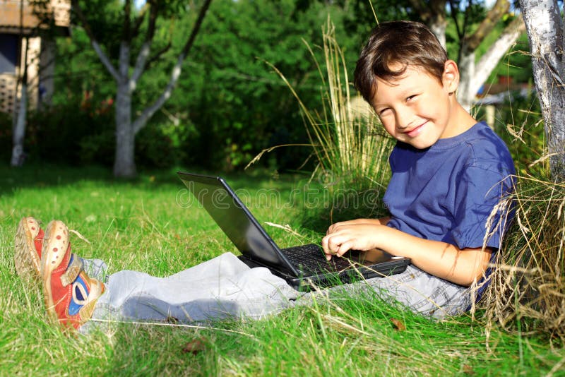 Boy with notebook stock image. Image of rest, child, childhood - 11081253
