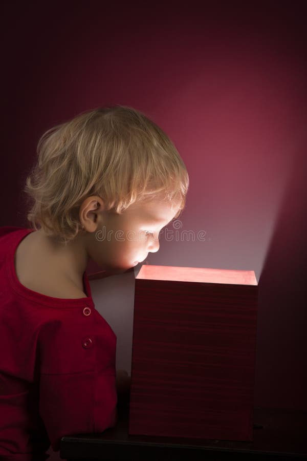 Boy Open Christmas Gift-box Stock Photo - Image of gift, christmas ...